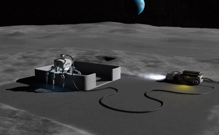 Crest and Earthbuilt unveil spider-like robot to build homes on Earth ...