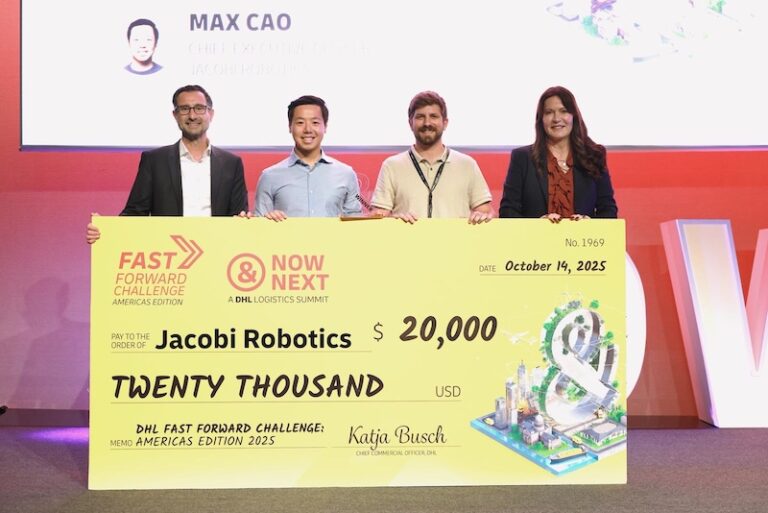 Jacobi Robotics wins DHL innovation award for AI-powered warehouse palletizing system