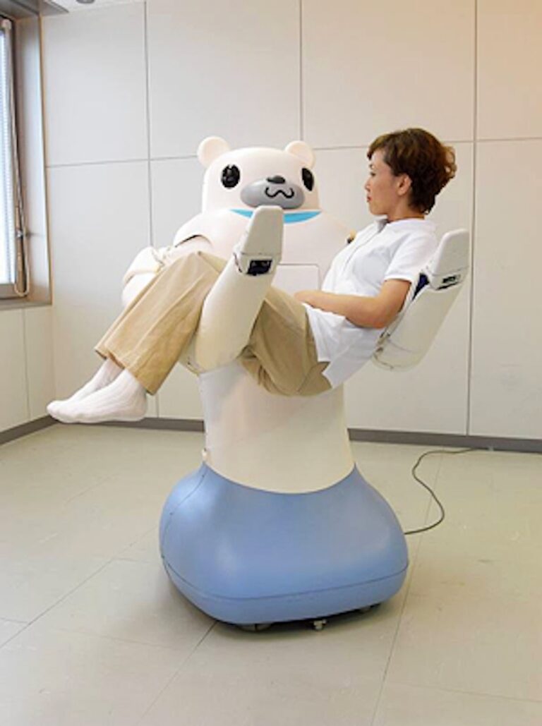 Healthcare support robots assist patients and medical staff in ...