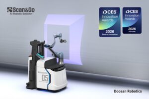 Doosan Robotics wins CES 2026 awards for AI-powered Scan & Go ...
