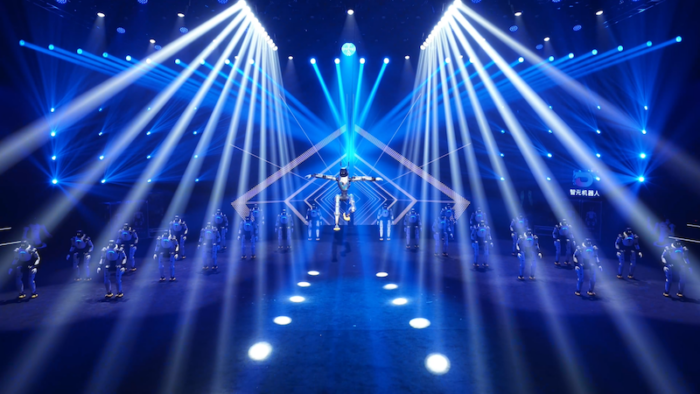 Agibot humanoid robots perform live in large-scale coordinated gala show