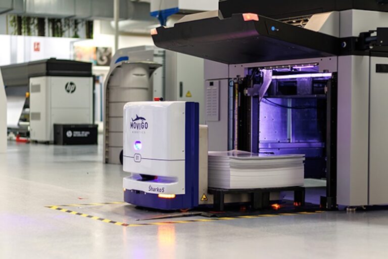 HP Indigo expands automation portfolio with AMRs from MoviĜo Robotics